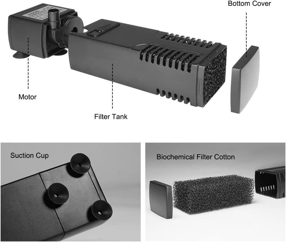 Flintronic 4W Adjustable Aquarium Internal Filter - 300L/H Water Pump ...