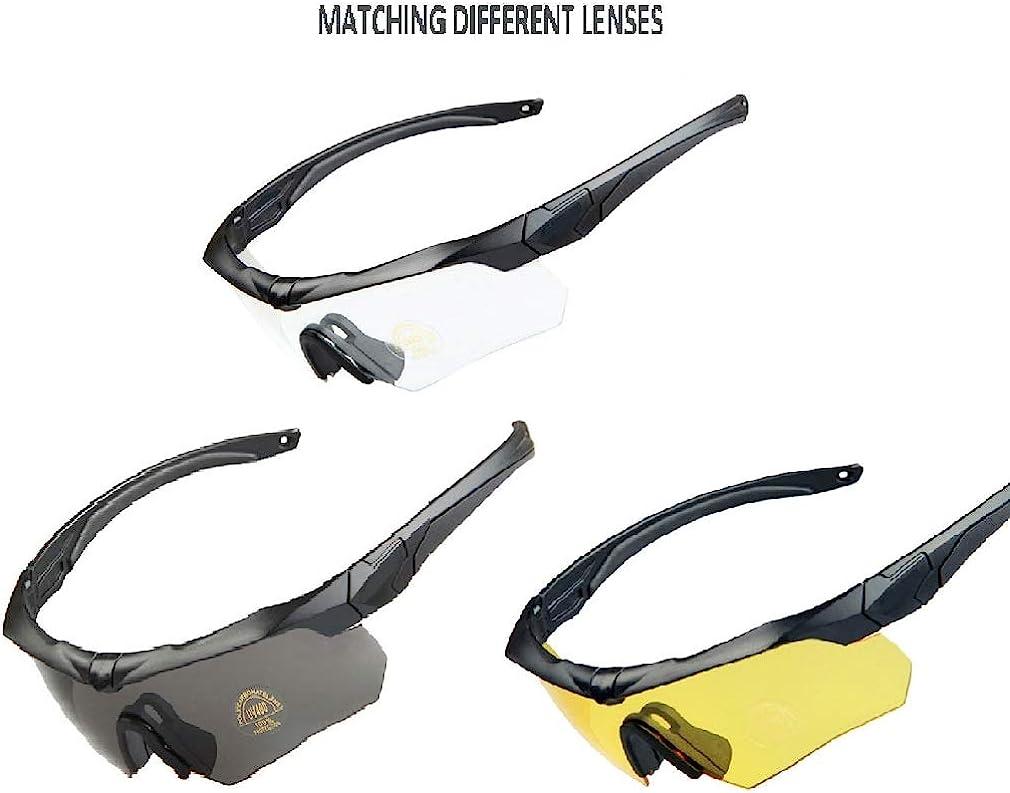 GALAXYLENSE Tactical Combat Glasses for Men - Shooting Glasses with 3 ...