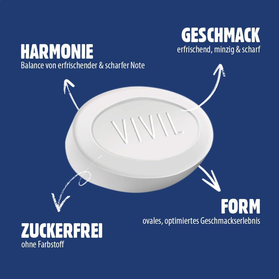 Buy Vivil Extra Strong Peppermint Pastilles - Sugar-Free & Vegan 5x3 ...