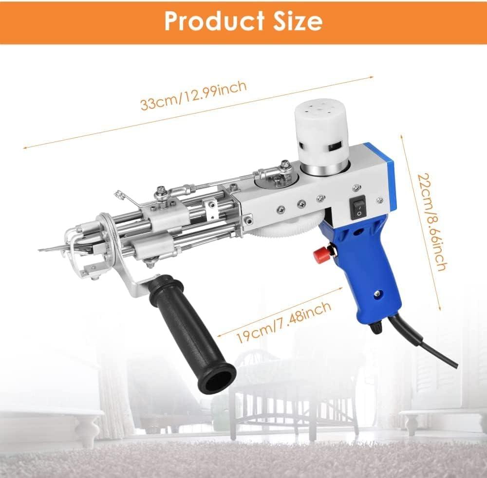 TOPQSC Tufting Gun 2 in 1 Cut Pile Loop Pile - Blue | Rug Making ...