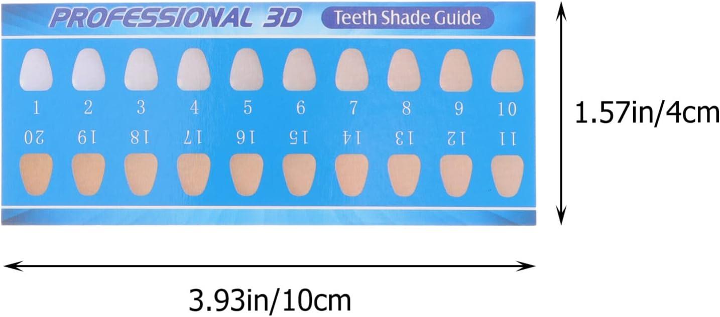 Exceart 50-Piece Tooth Shade Shadow Card Set for Dental Color ...