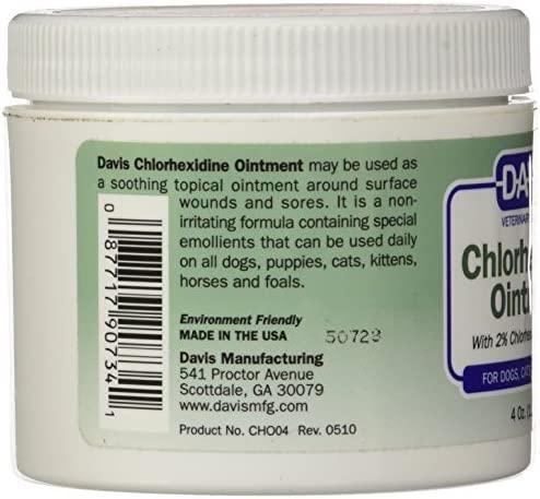 Davis 2% Chlorhexidine Ointment 4 oz - Antimicrobial Skin Care Solution ...