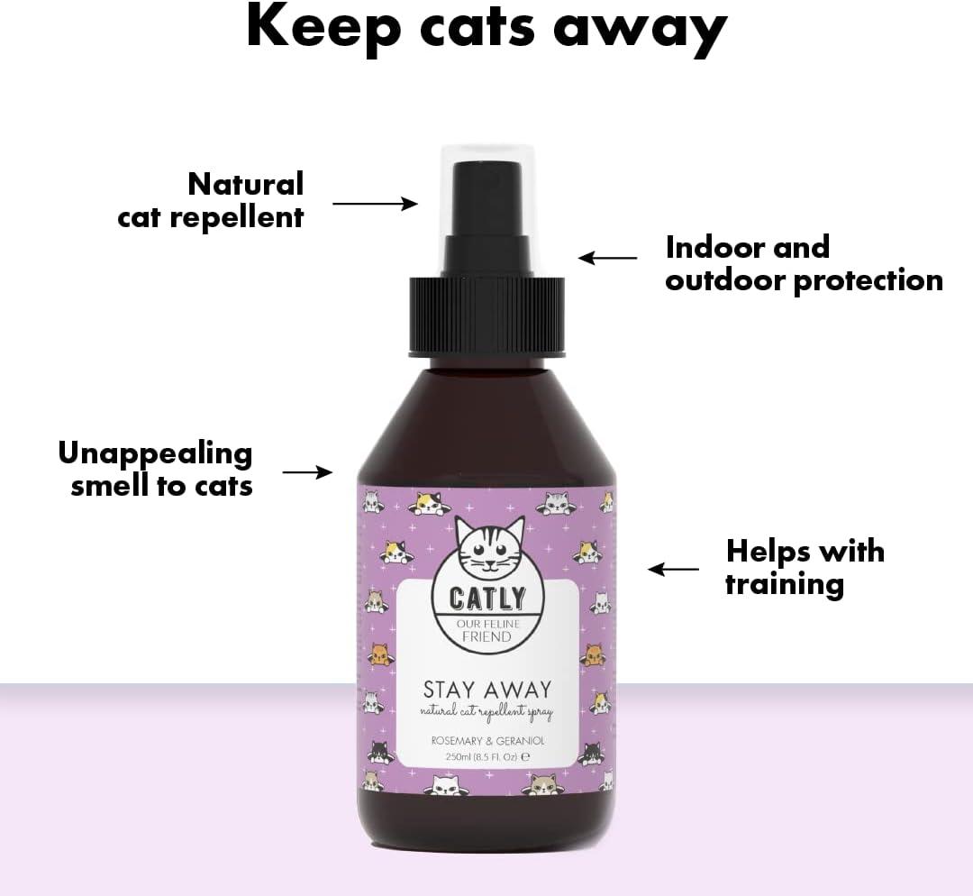 Catly Cat Deterrent Spray - Natural Cat Repellent Spray with Rosemary ...