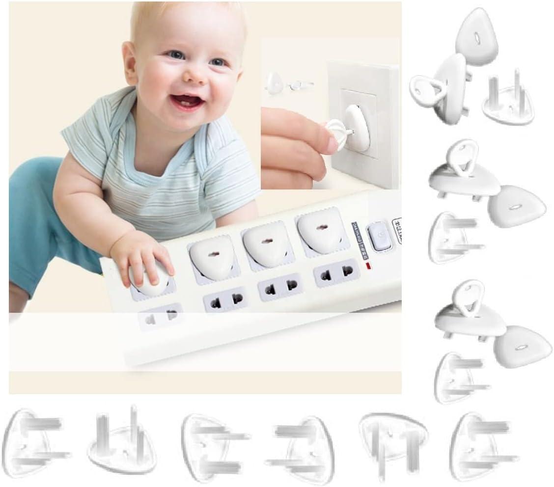 Baby Safety Plug Socket Covers UK with Key - 12 Pieces | Childproofing ...