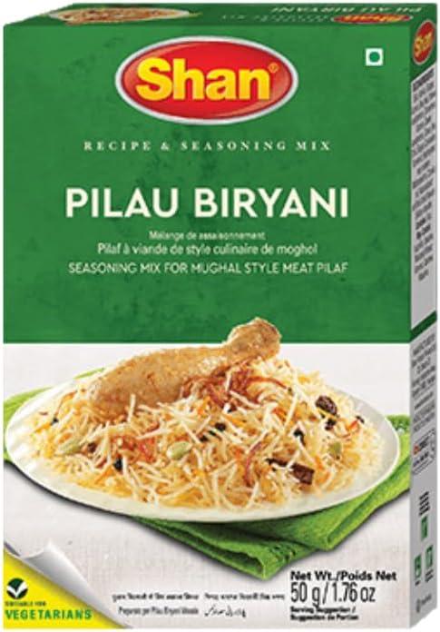 Shan Rice Pilau Biryani Seasoning Mix 50g - 4 Pack | Mughal Style Meet ...