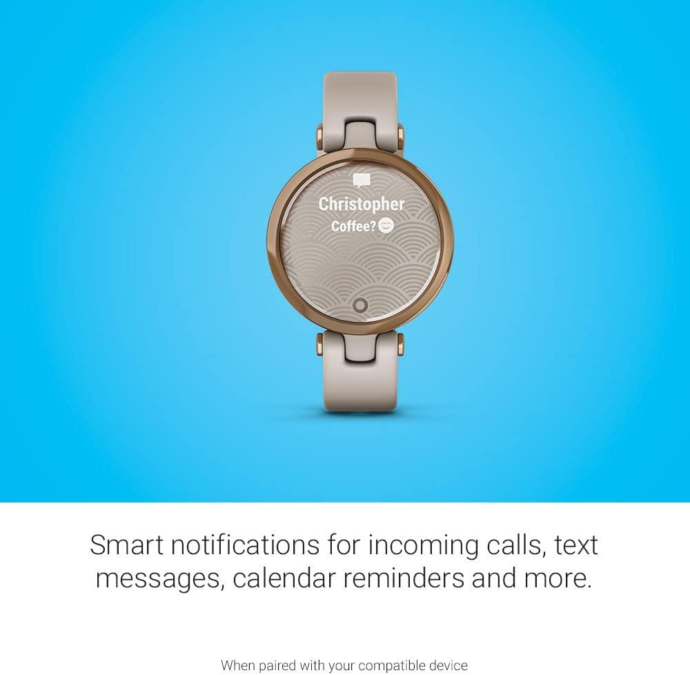 Garmin Lily Small Smartwatch | Touchscreen | Patterned Lens | Rose Gold ...