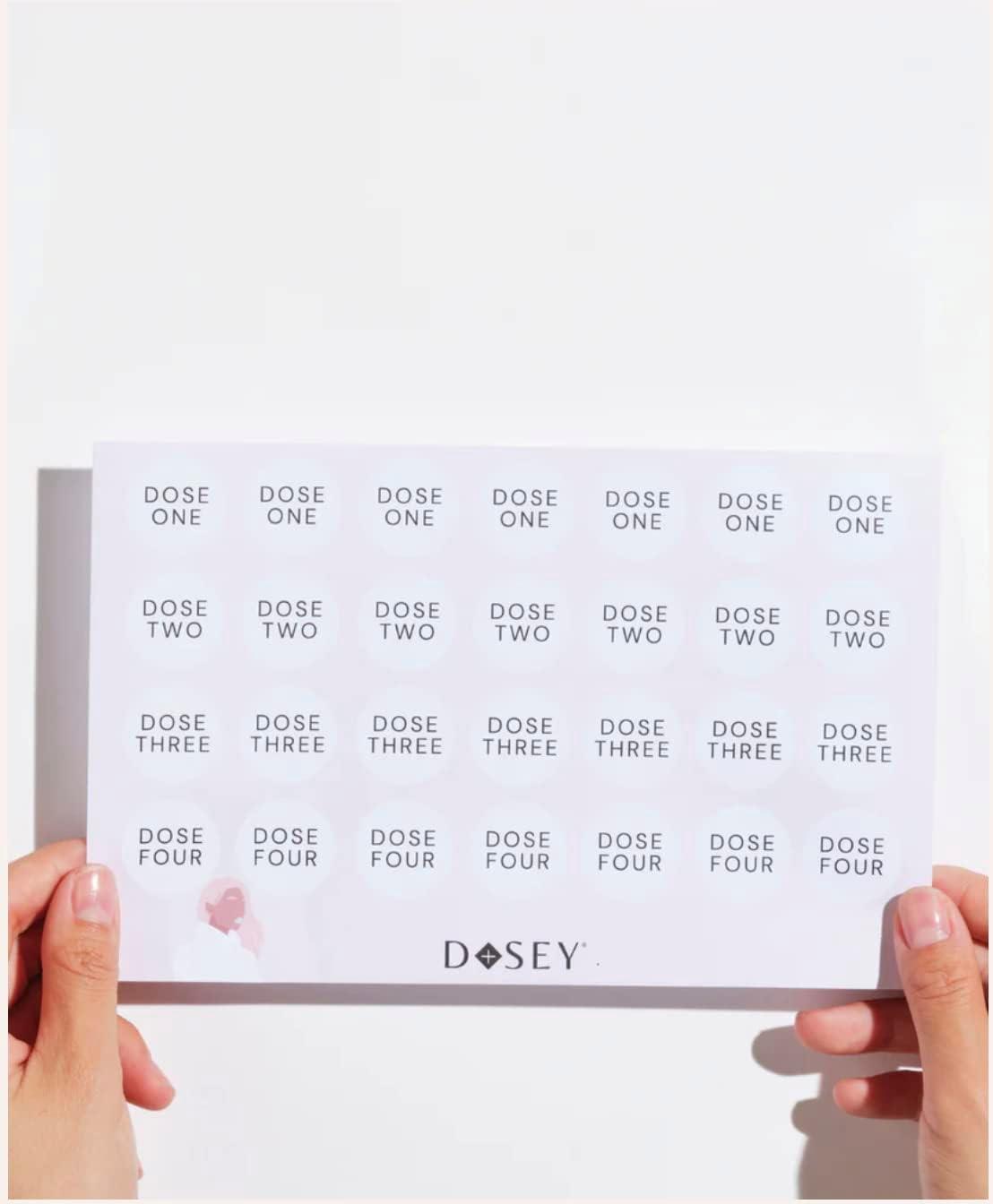 Dosey Daily Sticker Set for Pill Pouches - Medication Reminder Stickers ...