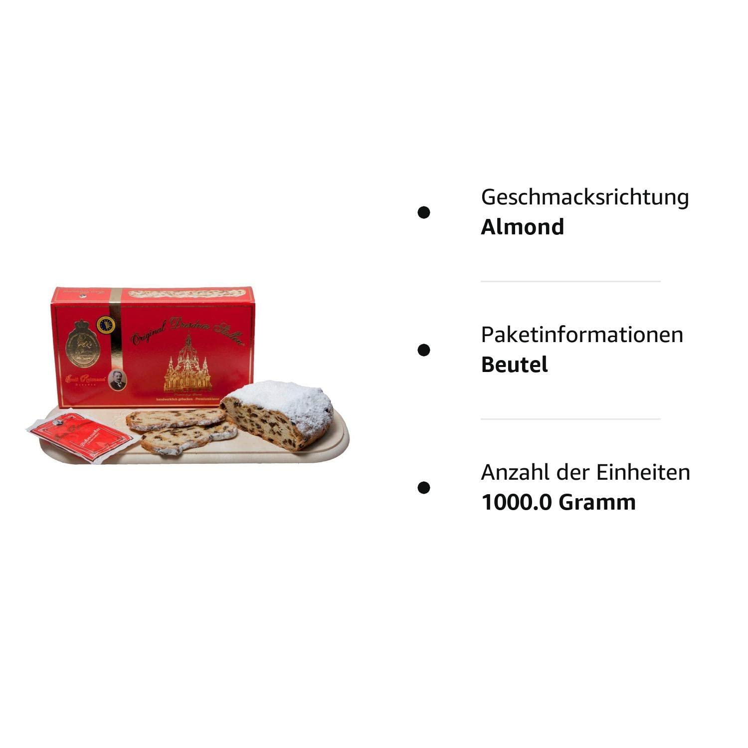 Buy Emil Reimann Original Dresden Stollen 1kg - Authentic German ...