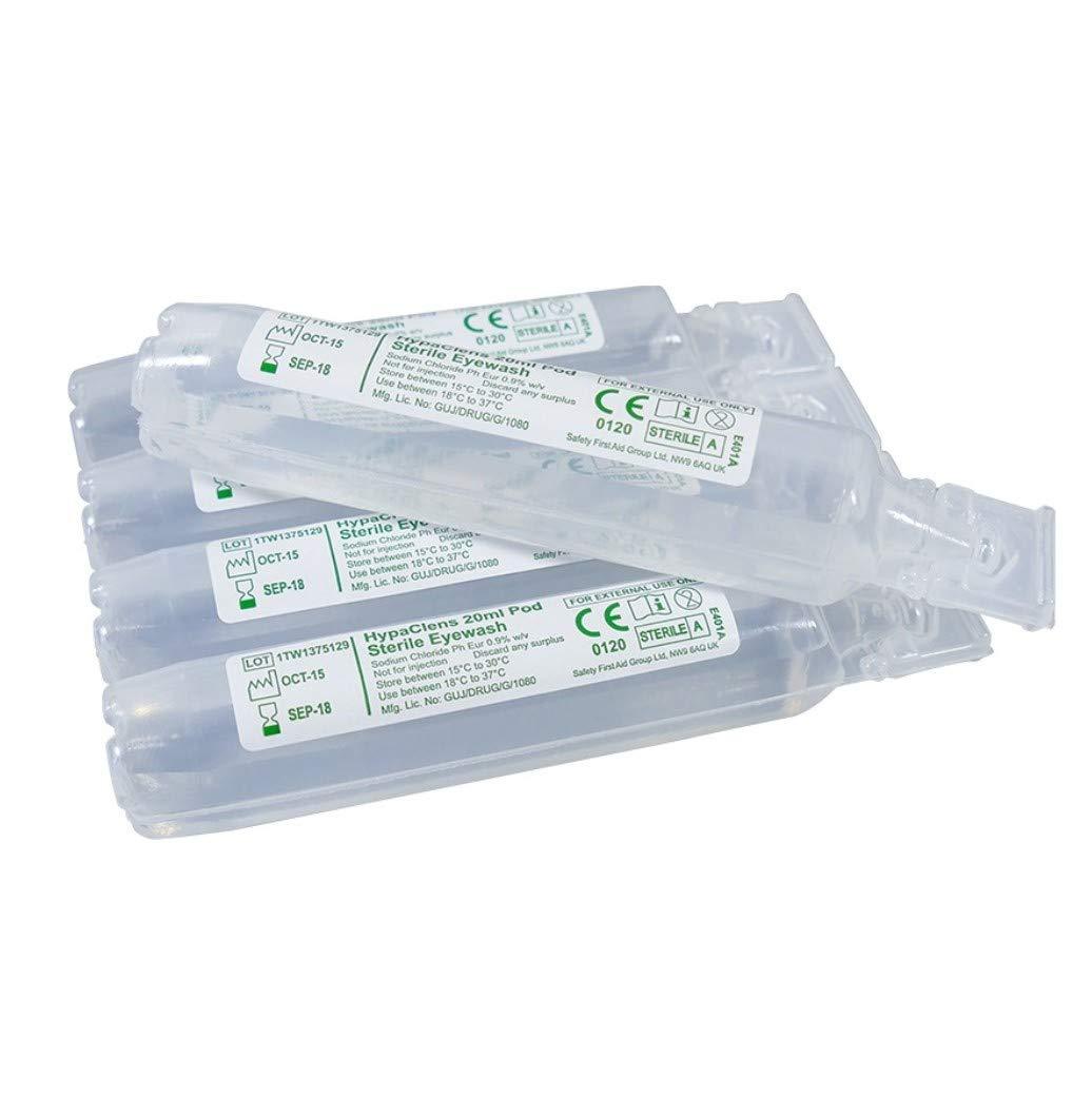 Safety First Aid Group Hypaclens Sterile Saline Eyewash Pods - 20 ml ...
