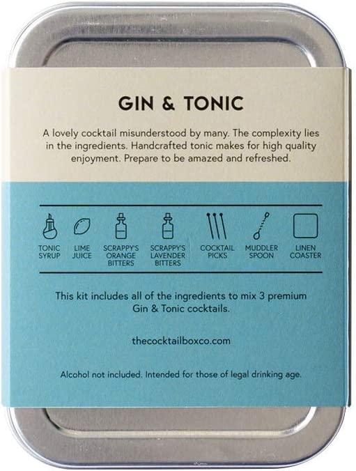Gin & Tonic Cocktail Kit - The Cocktail Box Co. Premium Cocktail Kits ...