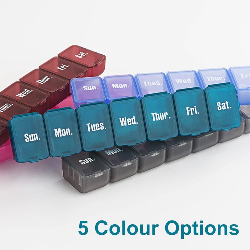 Pink 7-Day 1 Time a Day Pill Box Organizer for Vitamins and Medication ...