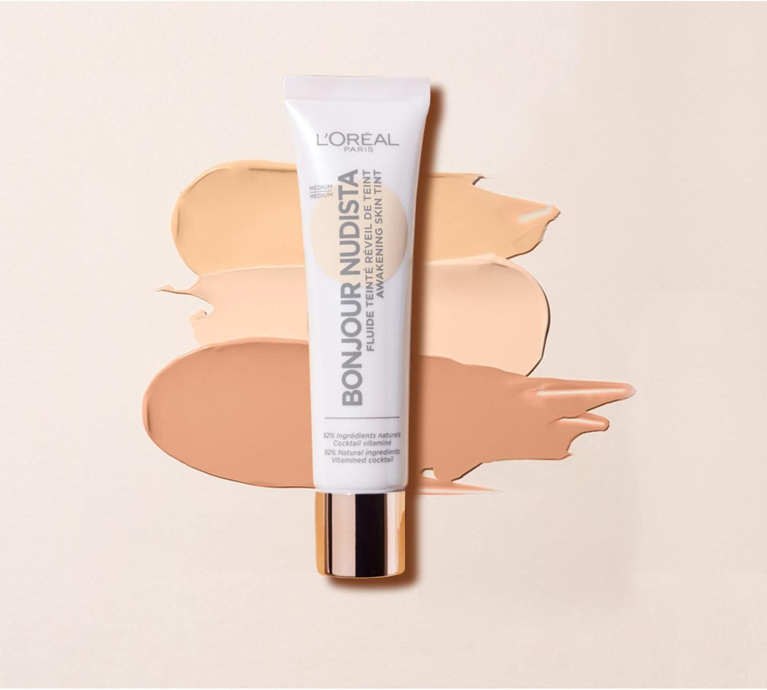 L'Oreal Paris Bonjour Nudista Skin Tint Medium Cream 30g - Lightweight ...