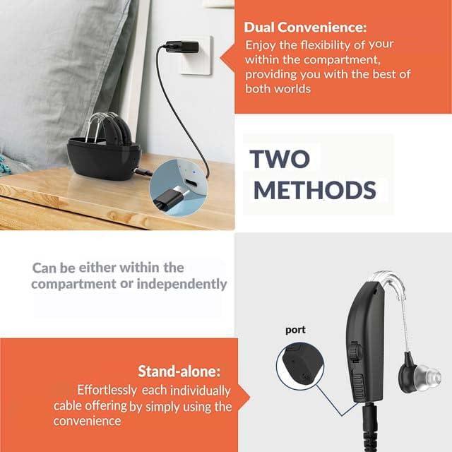 Pair of 2 Rechargeable Personal Enhancement Devices - All-Day Battery ...