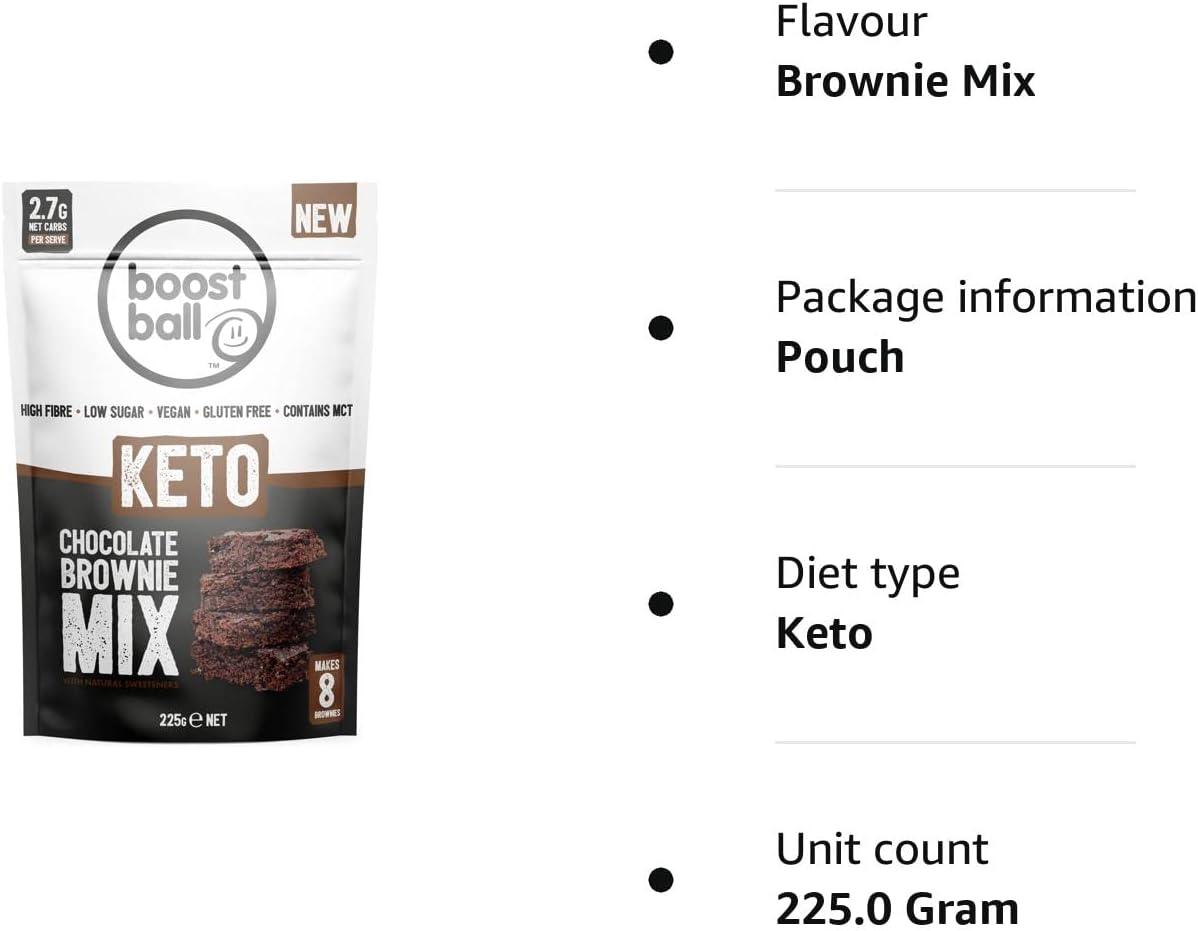 Boostballs Keto Brownie Mix - Low Carb Vegan Chocolate Brownie 225g ...