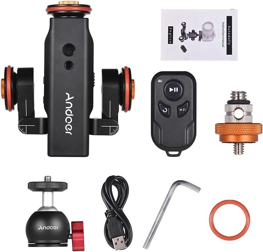 Andoer 3-Wheels Motorized Camera Dolly with Remote Control | 3 Speed ...
