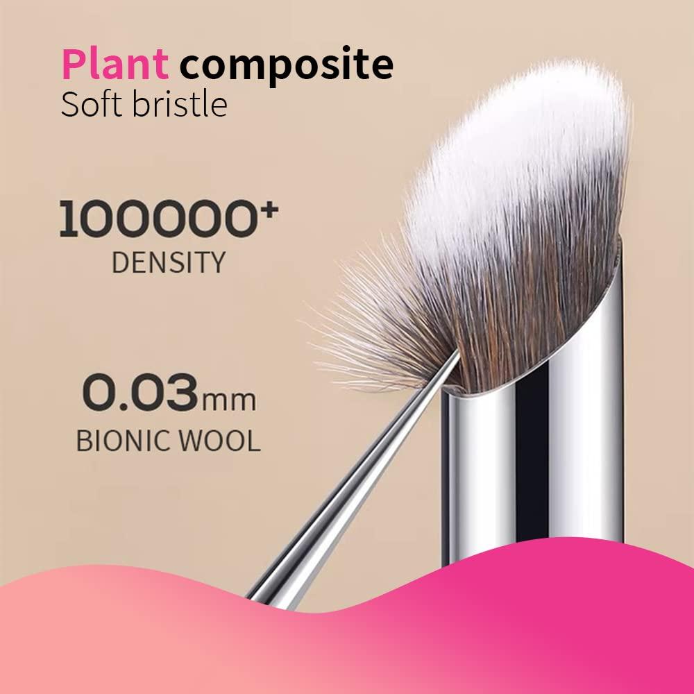 2-Pack Under Eye & Nose Contour Brushes for Dark Circles & Puffiness ...