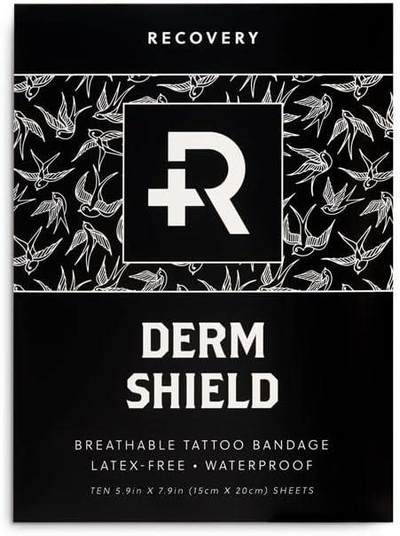 Recovery Derm Shield Tattoo Aftercare Bandage - Transparent Waterproof ...