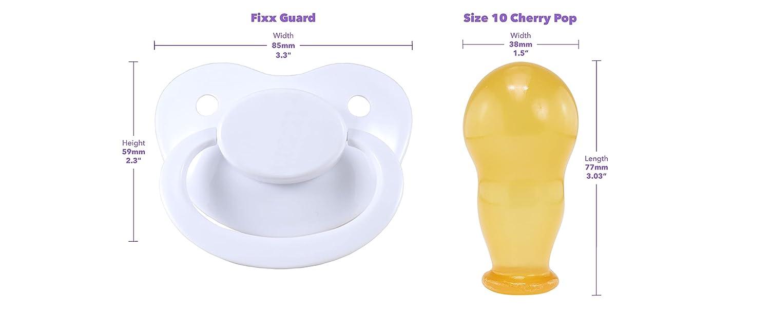 Pacifier Addict Fixx XXL Latex Grind Guard - Purple Size 10 - Cherry ...