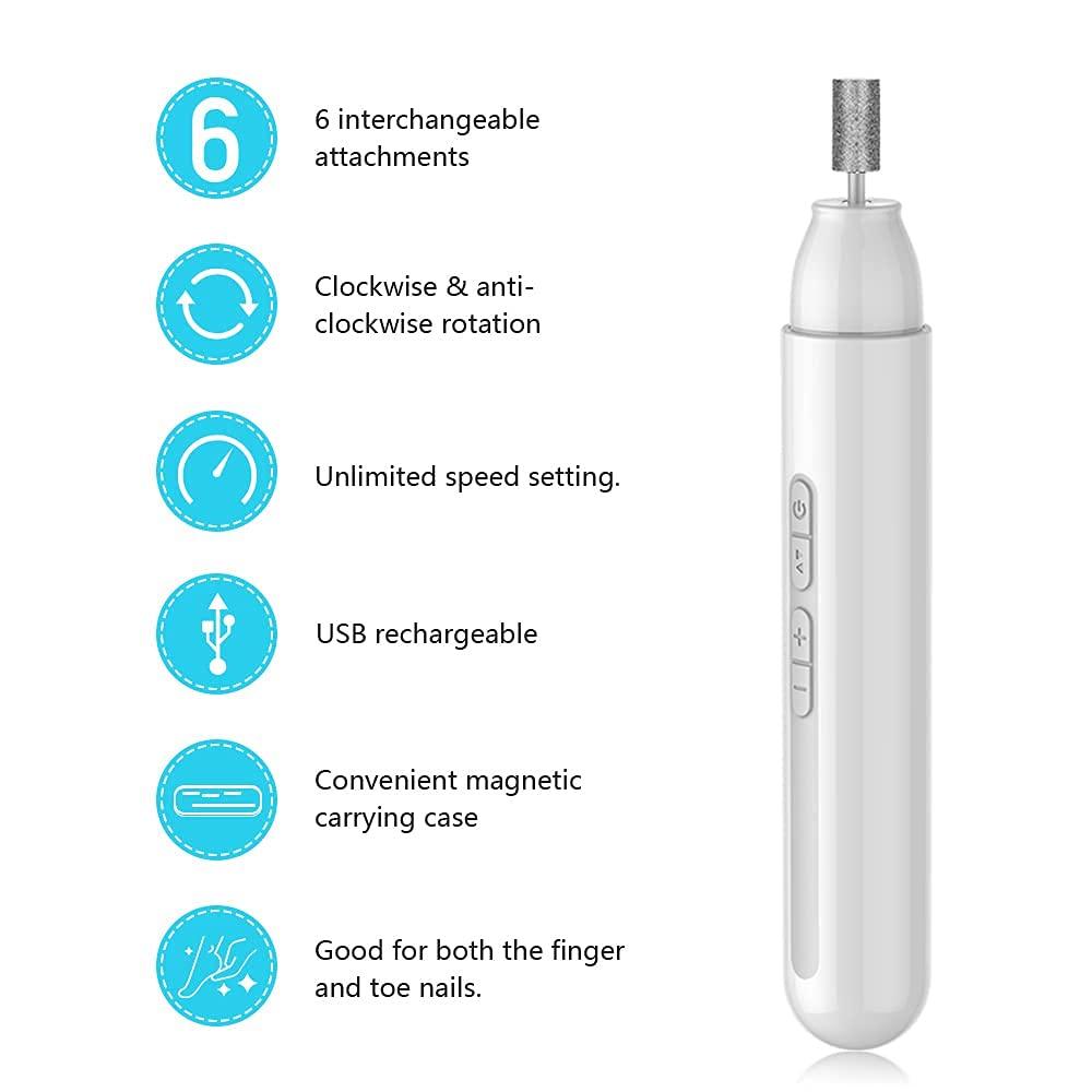 TOUCHBeauty Electric Nail Drill Machine with Case - Professional Manicure Pedicure Set for ...