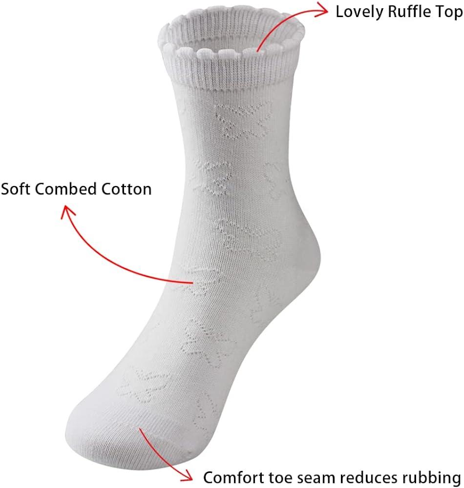 ruffle top crew socks