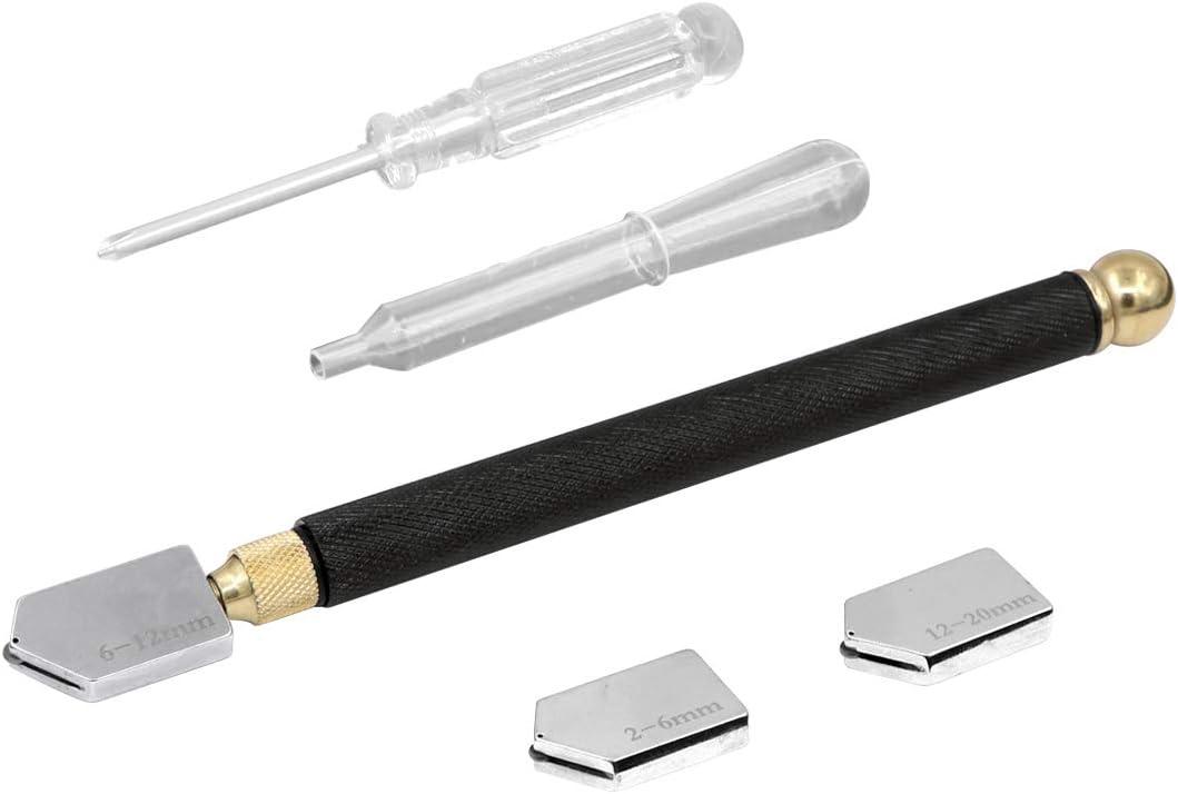 Pencil Style Glass Cutter Tool Set 2mm-20mm with Oil Feed Carbide Tip ...