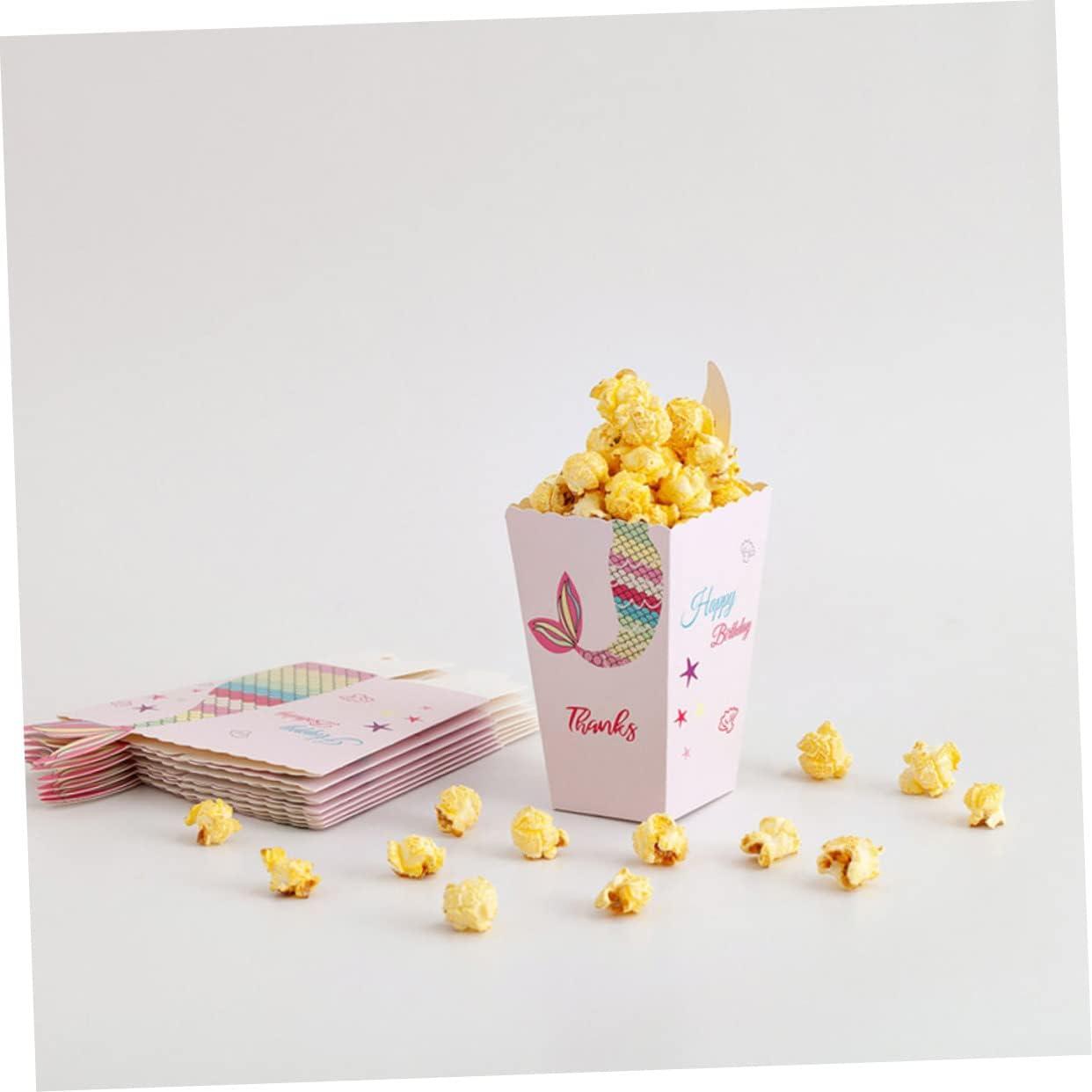 Zerodeko 12pcs Boxes Mermaid Chip Box Mermaid Popcorn and Chips Boxes ...