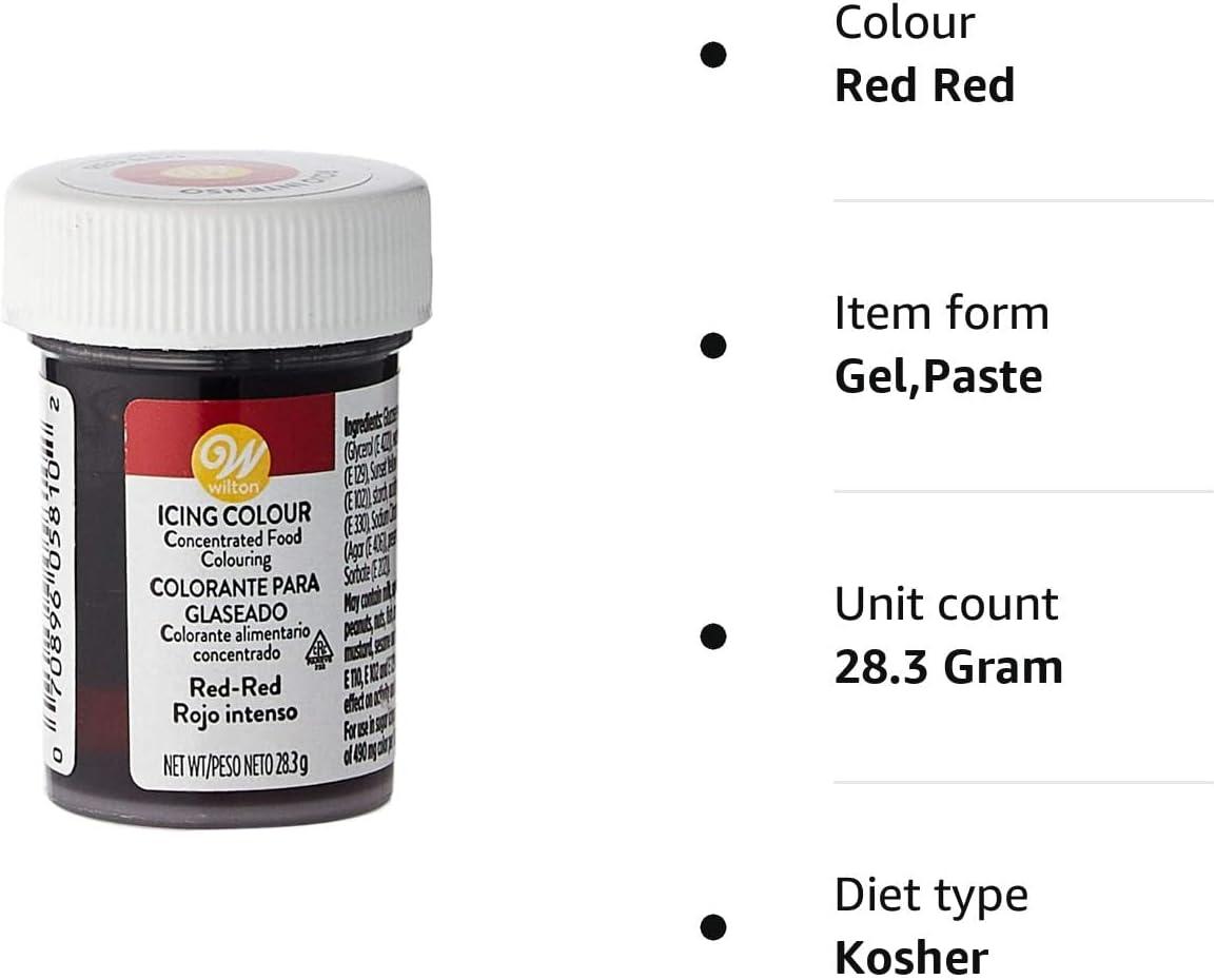 Wilton Red Gel Icing Colour 28.3g - Vibrant Edible Food Coloring for ...