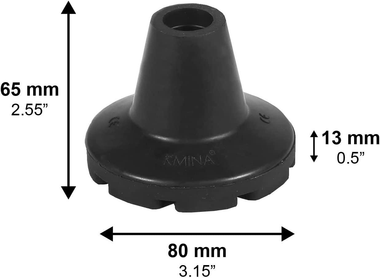 KMINA 3/4 inch Heavy Duty Rubber Cane Tips (x2) - Non Slip Crutch Tips ...