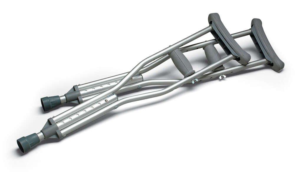 MediChoice Youth Crutches Adjustable Aluminum Fits 4 Feet 6 Inches To