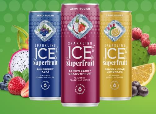 Sparkling ICE Superfruit Variety Pack - 12 Fl Oz Cans, Zero Sugar ...