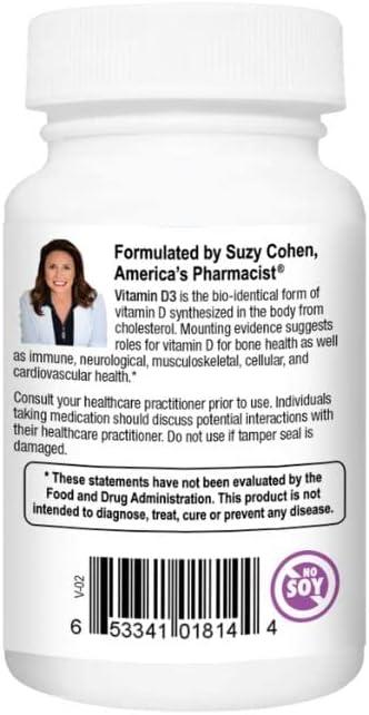 Suzy Cohen Script Essentials Vitamin D3 5000 IU - Boost Your Health with Superior Quality ...