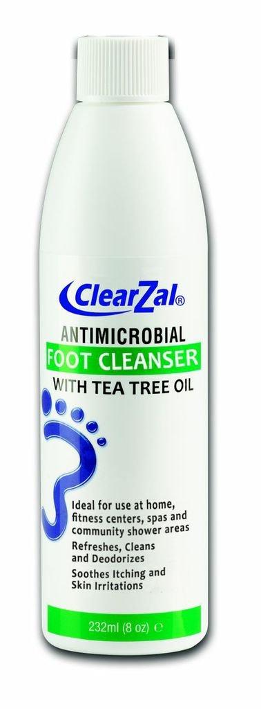 Clearzal Antimicrobial Foot Cleanser with Tea Tree Oil - 8-Ounce Bottle ...