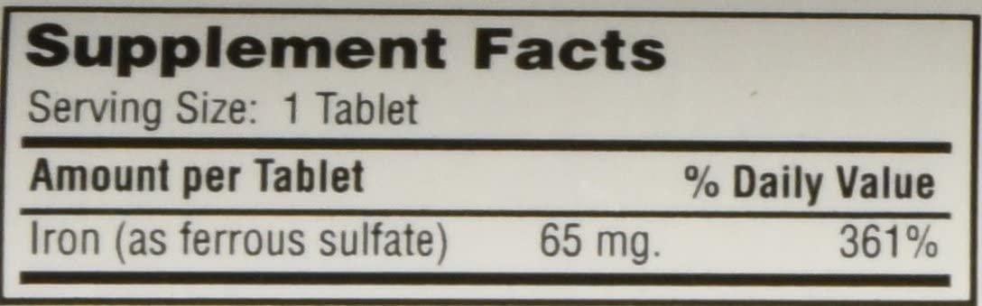 Major FeroSul Ferrous Sulfate 325mg Iron Supplement Tablets - Value ...