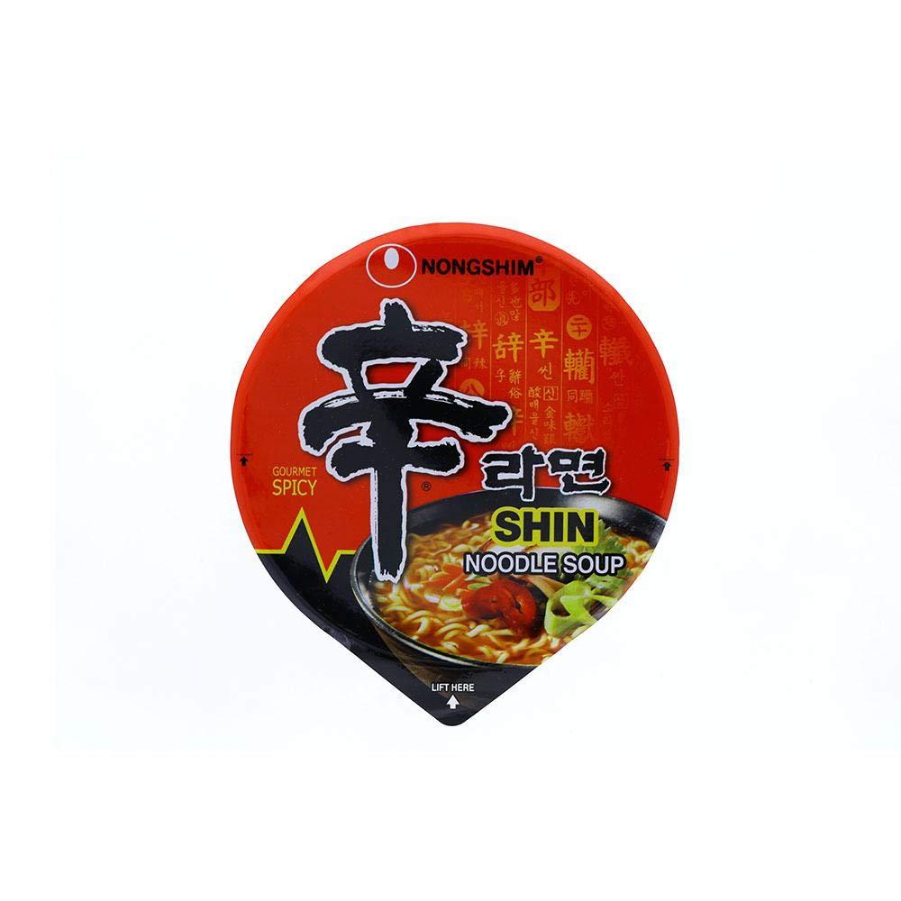 Nongshim Shin Spicy Ramen Instant Cup Noodle 2.64oz (Pack of 6 ...