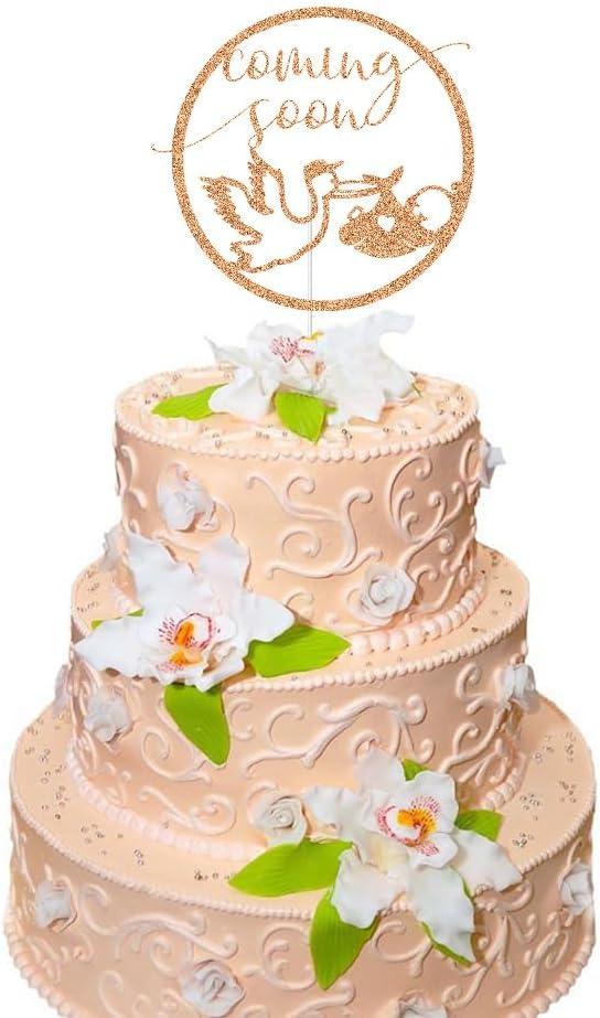 Coming Soon Cake Topper Stork & Baby Silhouette Cake Decor for Baby ...