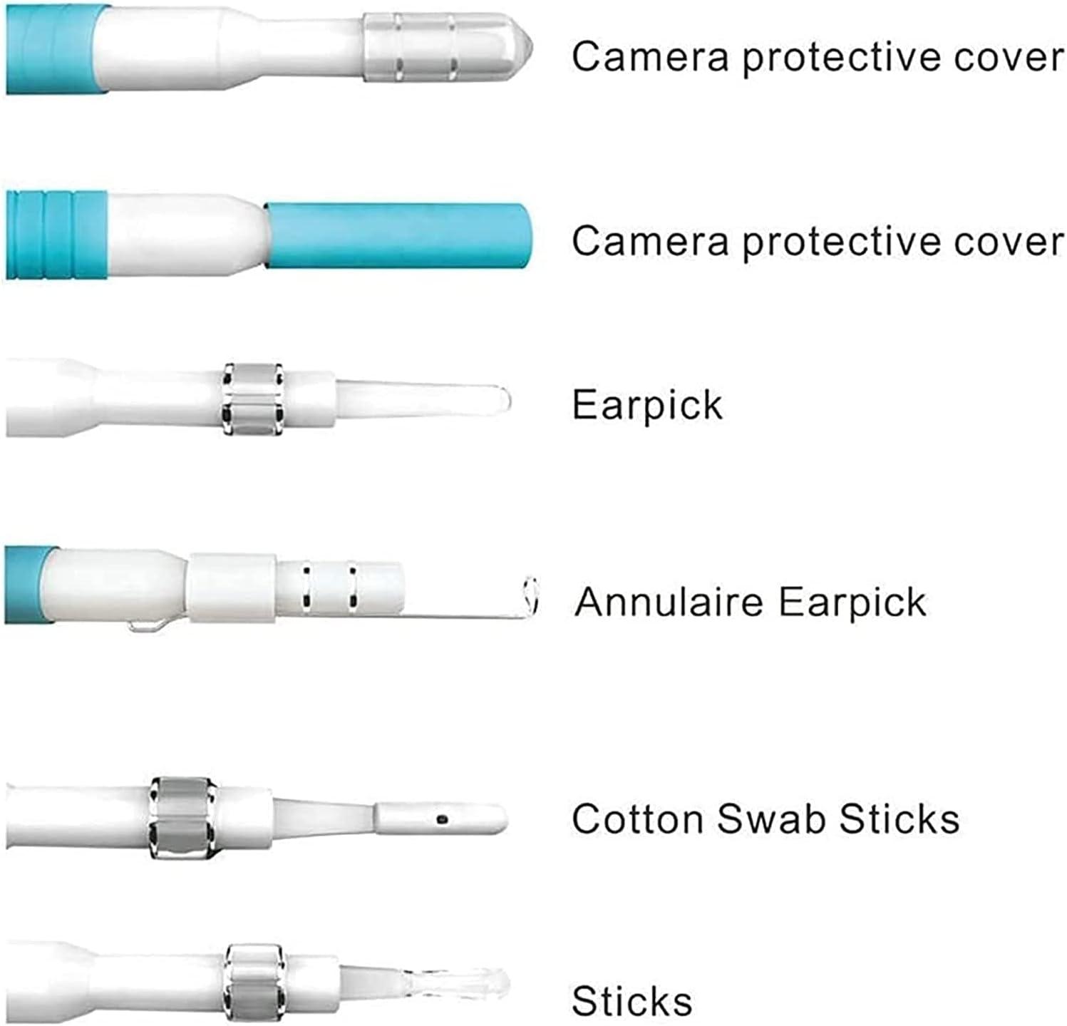 Jteremy Ear Wax Removal Camera Tool - 5.5mm Otoscope Earwax Remover for ...