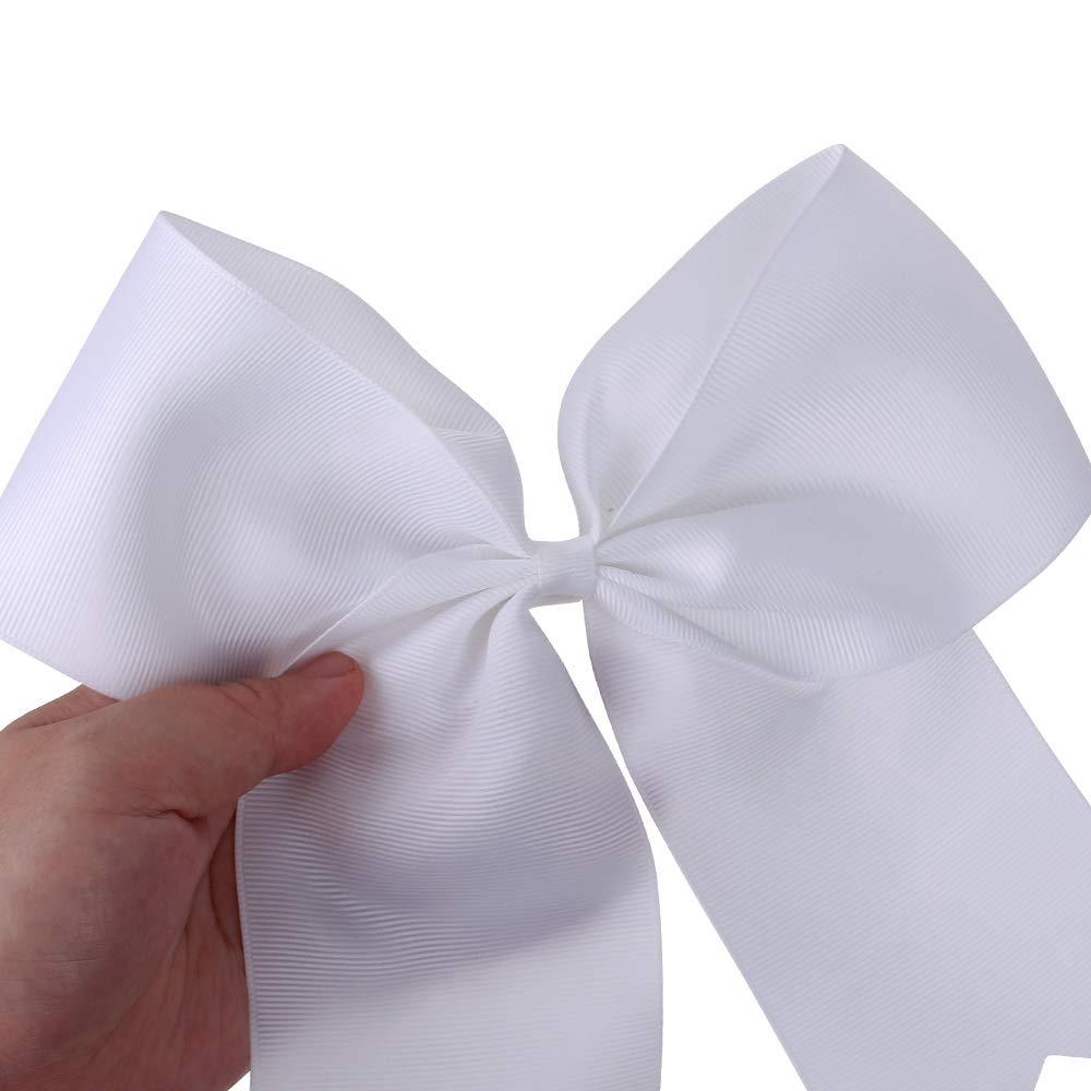 12Pcs Large White Cheer Bows with Alligator Clips for Teen Girls ...