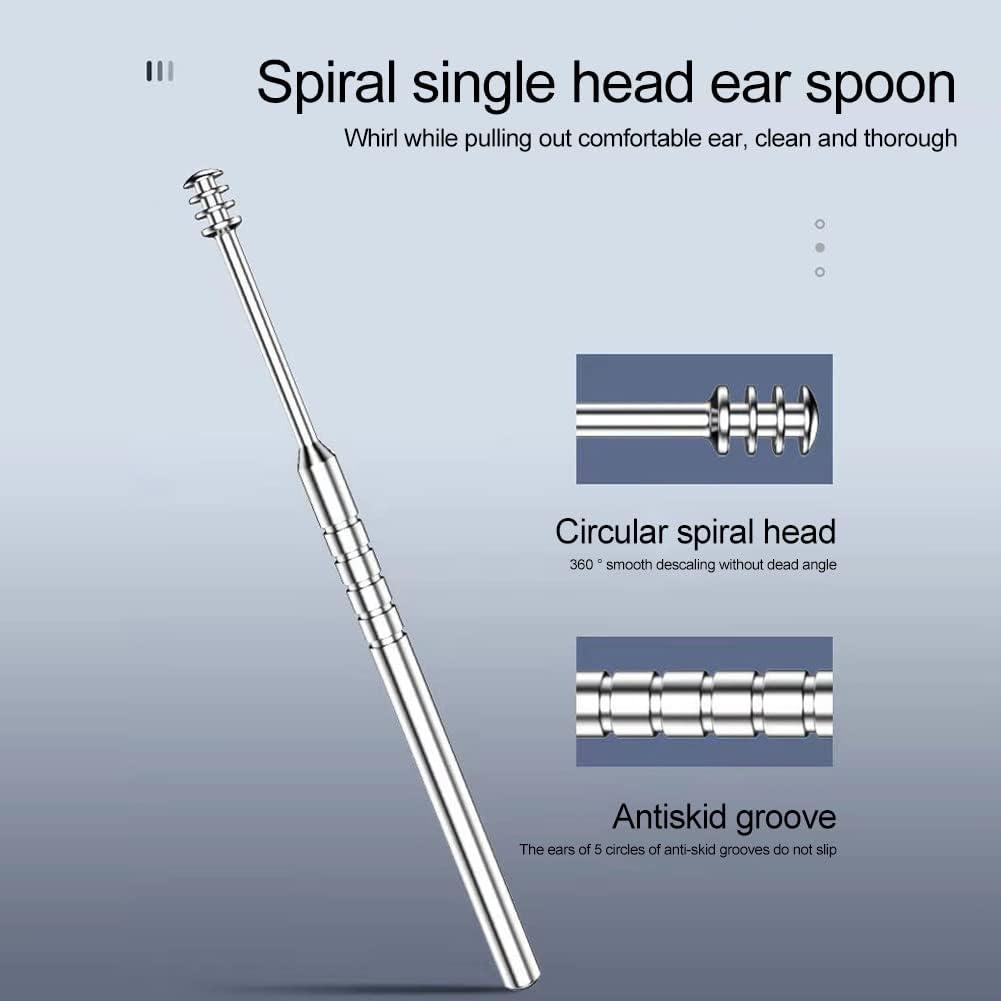 Stainless Steel Ear Wax Remover Set - 10PCS Reusable Ear Cleaners with ...