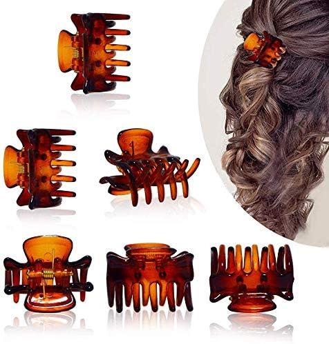 12 PCS Small Brown Hair Clips - 1.2 Inches Medium Size Hair Claws for ...
