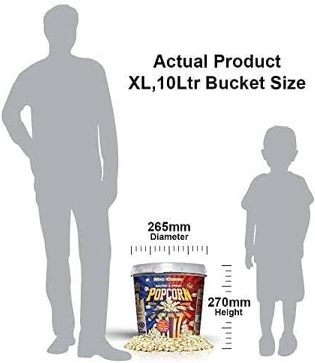 MacCorns Salted & Sweet Popcorn Mix 500g Mega Bucket | Gluten-Free, Nut ...