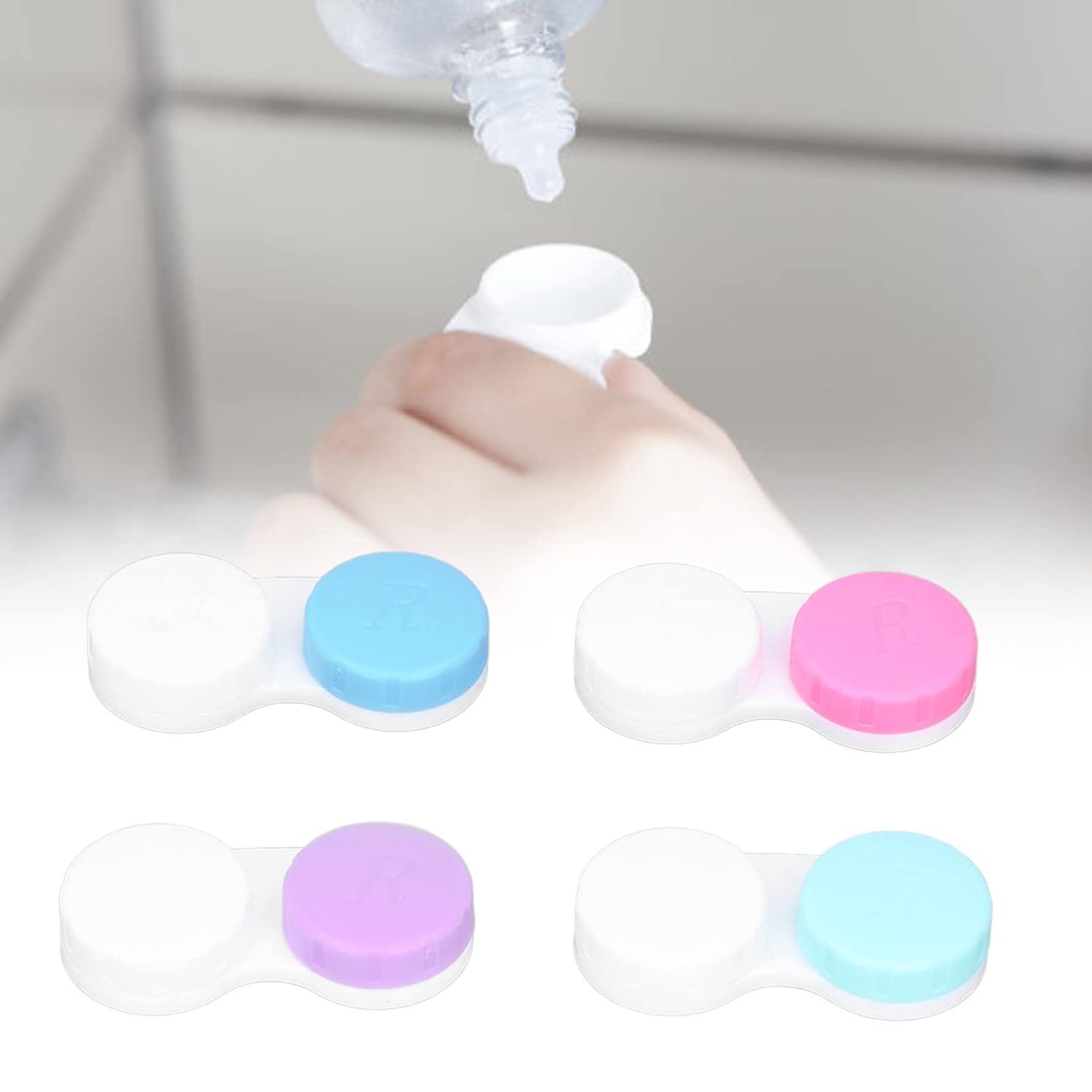 12-Part Eco-Friendly Contact Lens Container Kit - Portable & Colorful ...