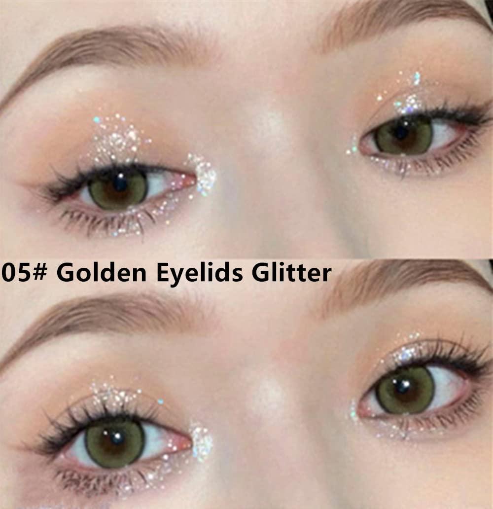 Go Ho Golden Glitter Eyeshadow & Eyeliner - Korean Makeup for Women ...