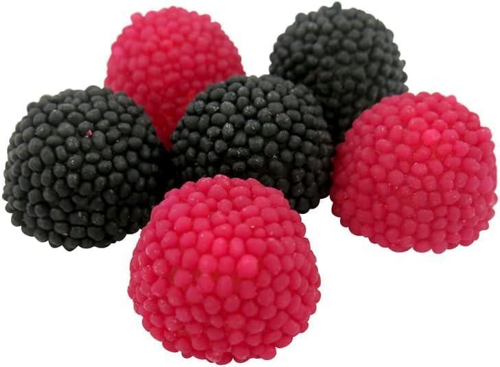 Black & Raspberry Crunchy Berries Sweets With Tub - Fruit Flavoured ...