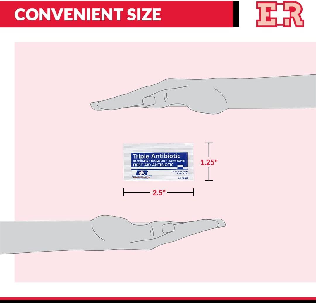 144-Count Ever Ready First Aid Triple Antibiotic Ointment .9gr Packets ...