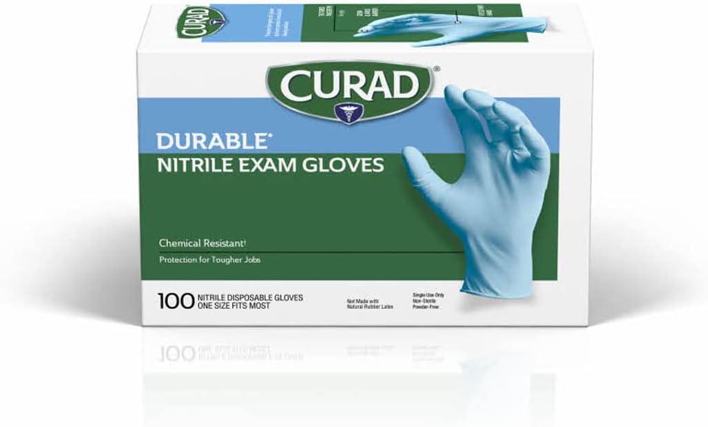 CURAD Nitrile Exam Gloves - 100 Count Box for Medical and Lab Use | Buy ...