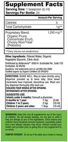 Wellements Organic Baby Constipation Support - Dye & Preservative Free ...