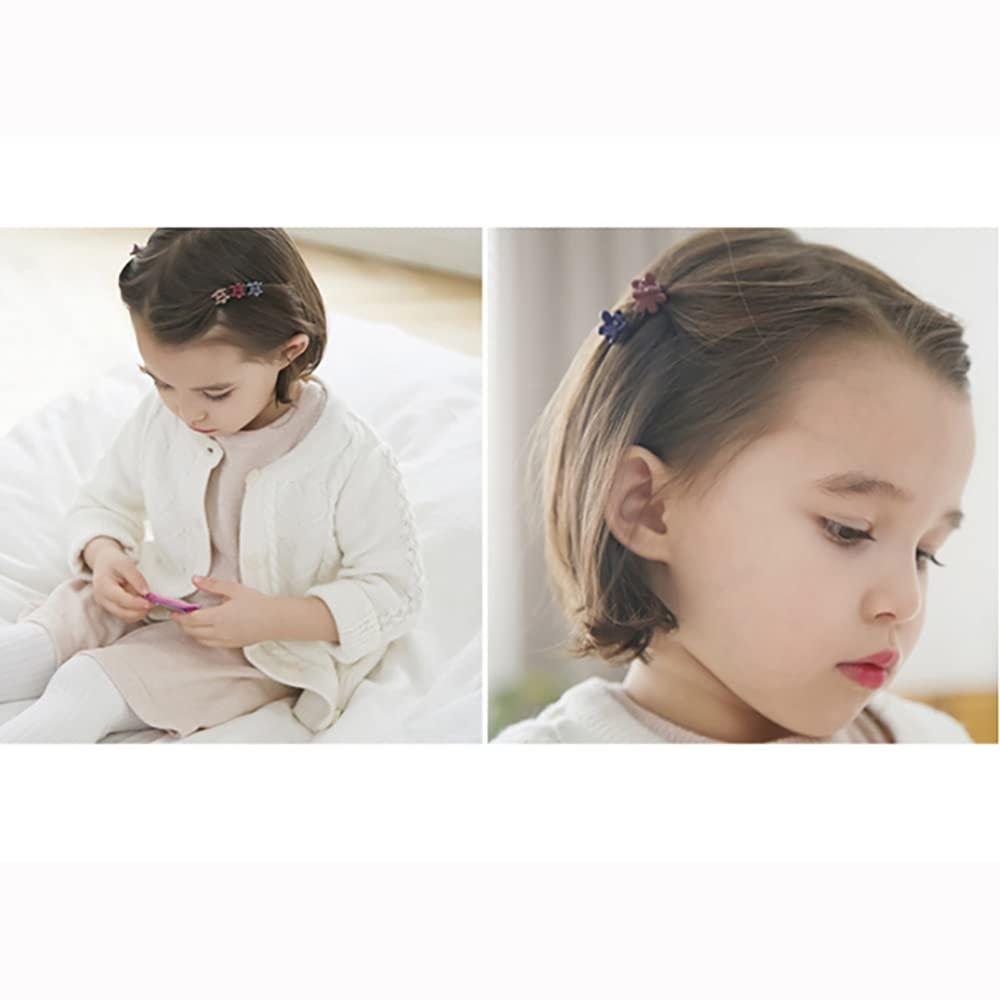100 Piece Mini Hair Clips for Girls - Cute Candy Colors Flower Hair ...