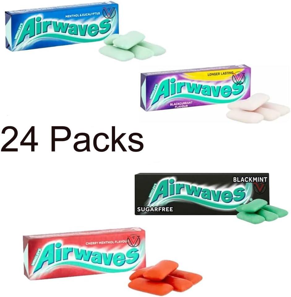 MIXED FOUR FLAVOURS AIRWAVES SUGARFREE CHEWING GUM 14g x24 PACKETS ...
