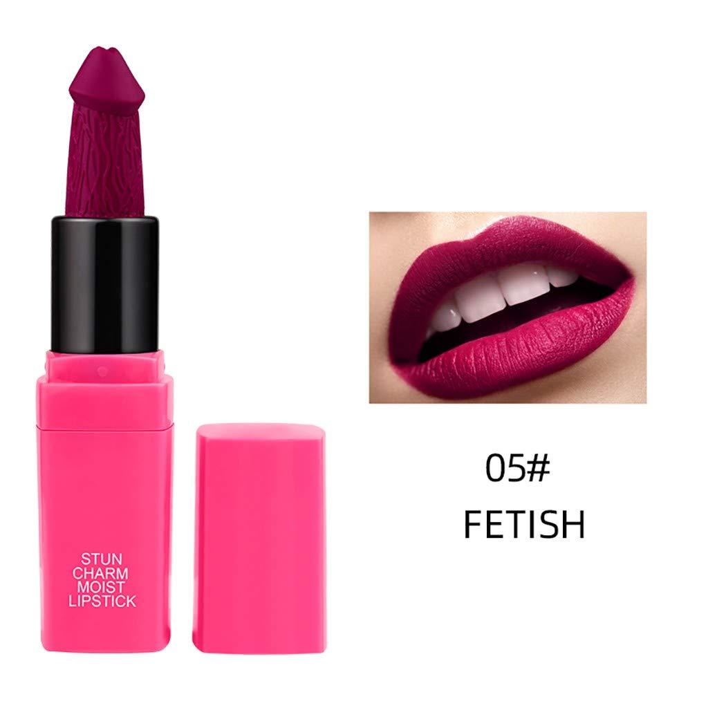 Funny Lipstick Creative Styling Head Matte Velvety Lip Gloss Moisturize ...