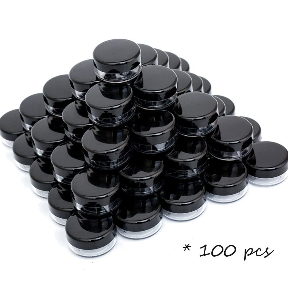 10g Cosmetic Sample Jars with Lids - 100pcs BPA-Free Makeup Containers ...